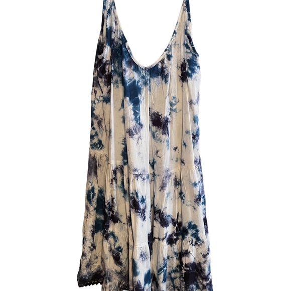 Raviya | Dresses | Nwt Raviya Tie Dyed White And Blue Spaghetti Strap ...